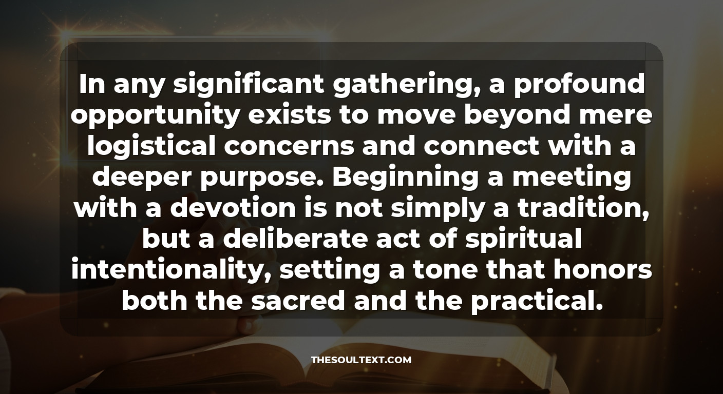 50+ Short Powerful Devotions To Begin Meeting: Scriptures & Prayers ...